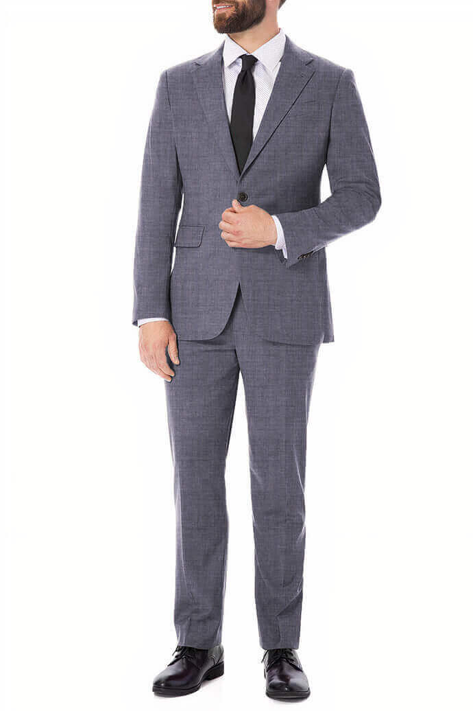 Premium Light Gray with Blue Pinstripes